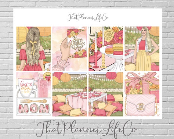 Mother's Day Weekly/Monthly Kit Planner Stickers for | Etsy
