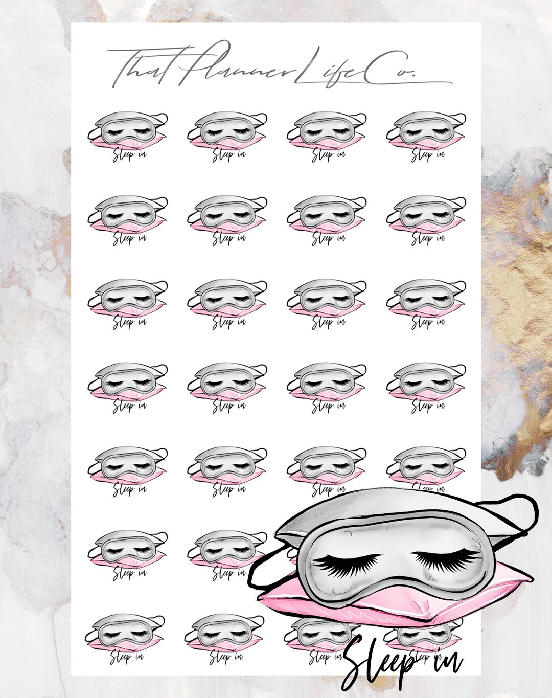 Sleep in Functional/icon Stickers, Planner Stickers, Erin Condren - Etsy