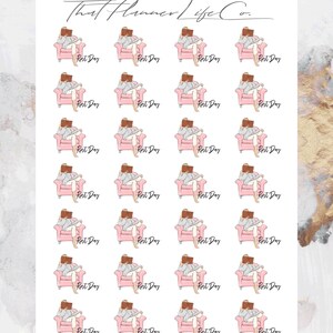 Rest Day Functional/icon Stickers, Planner Stickers, Erin Condren - Etsy