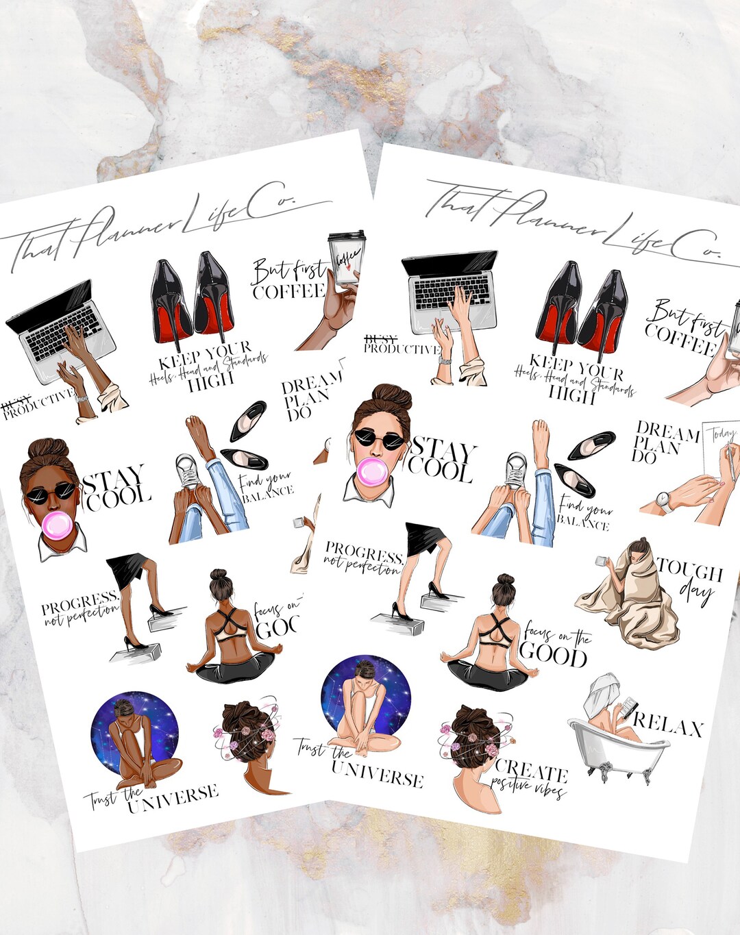 Motivational/ Inspirational Deco Sheet, Planner Stickers, Erin Condren ...