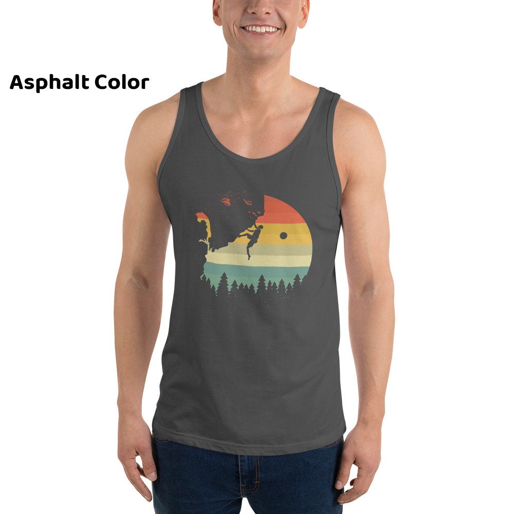 Vintage Climbing Tank, Mountain Climbing Tank, Gift for Climber, Funny ...