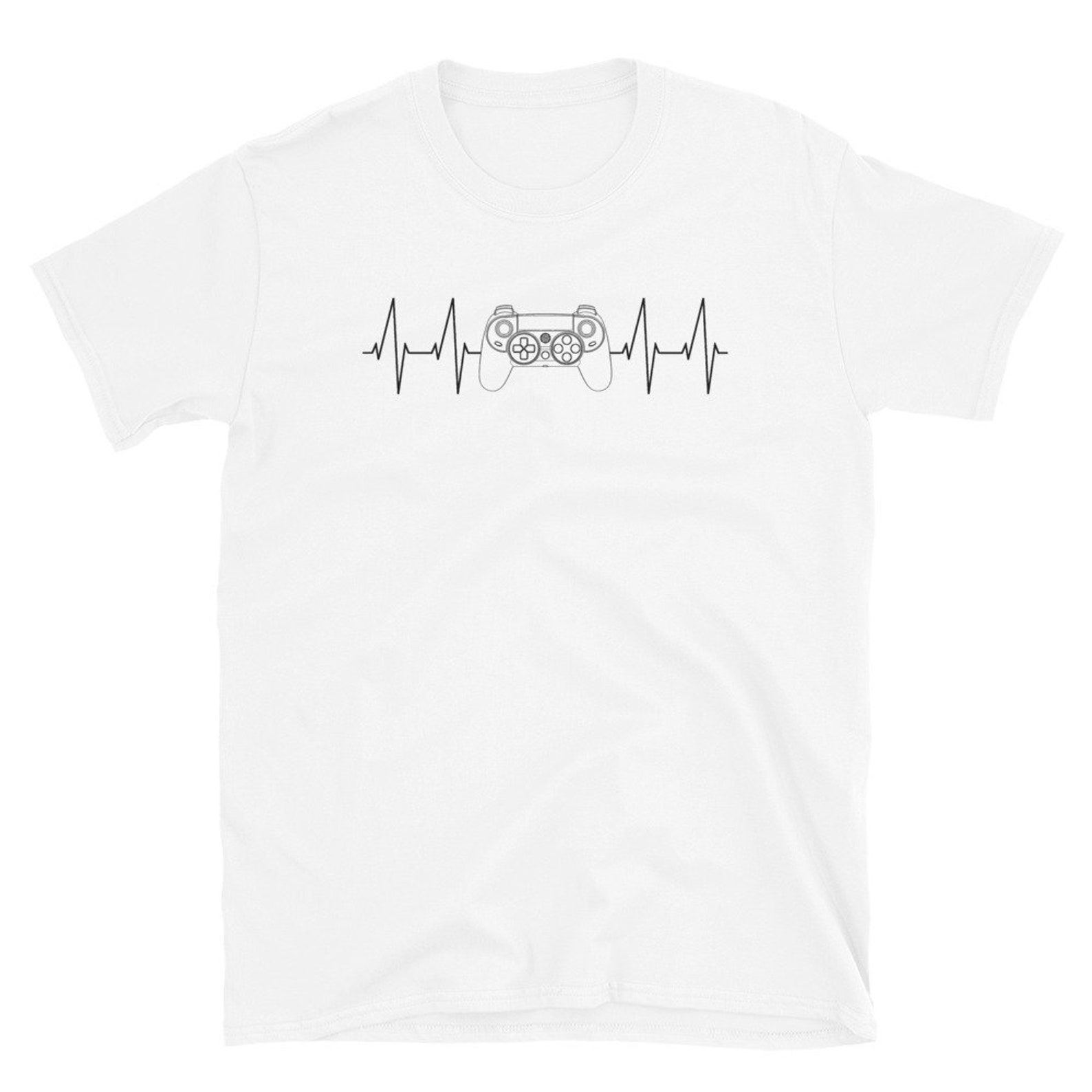 Gaming Controller T-shirt, Gamer Heartbeat T Shirt, Gaming Controller ...