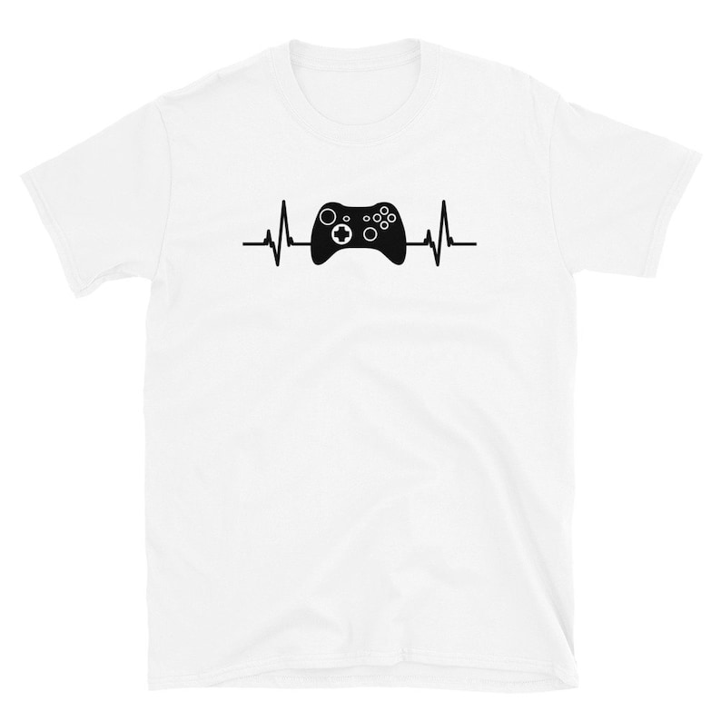 Gaming Controller Shirt, Gamer Heartbeat Art, Gaming Controller ...