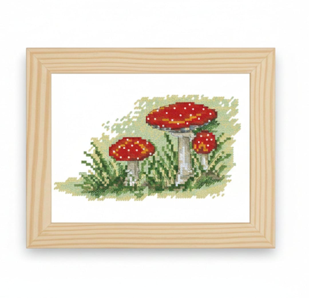 Fly Agaric, Cozy Embroidery PDF - Cross Stitch – Floral DIY (PDF ...