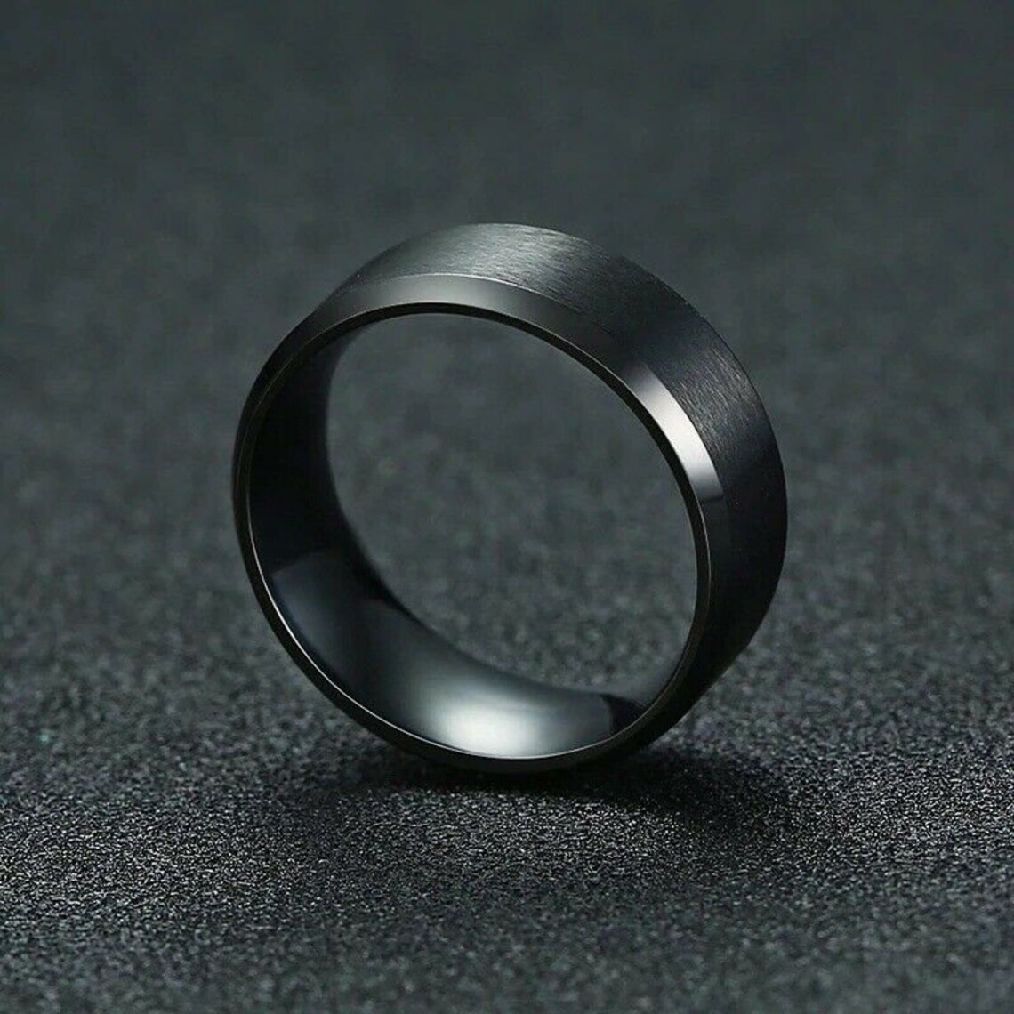 Psychic Titanium Uni Sex Love Ring in Matt Black Finish - Etsy