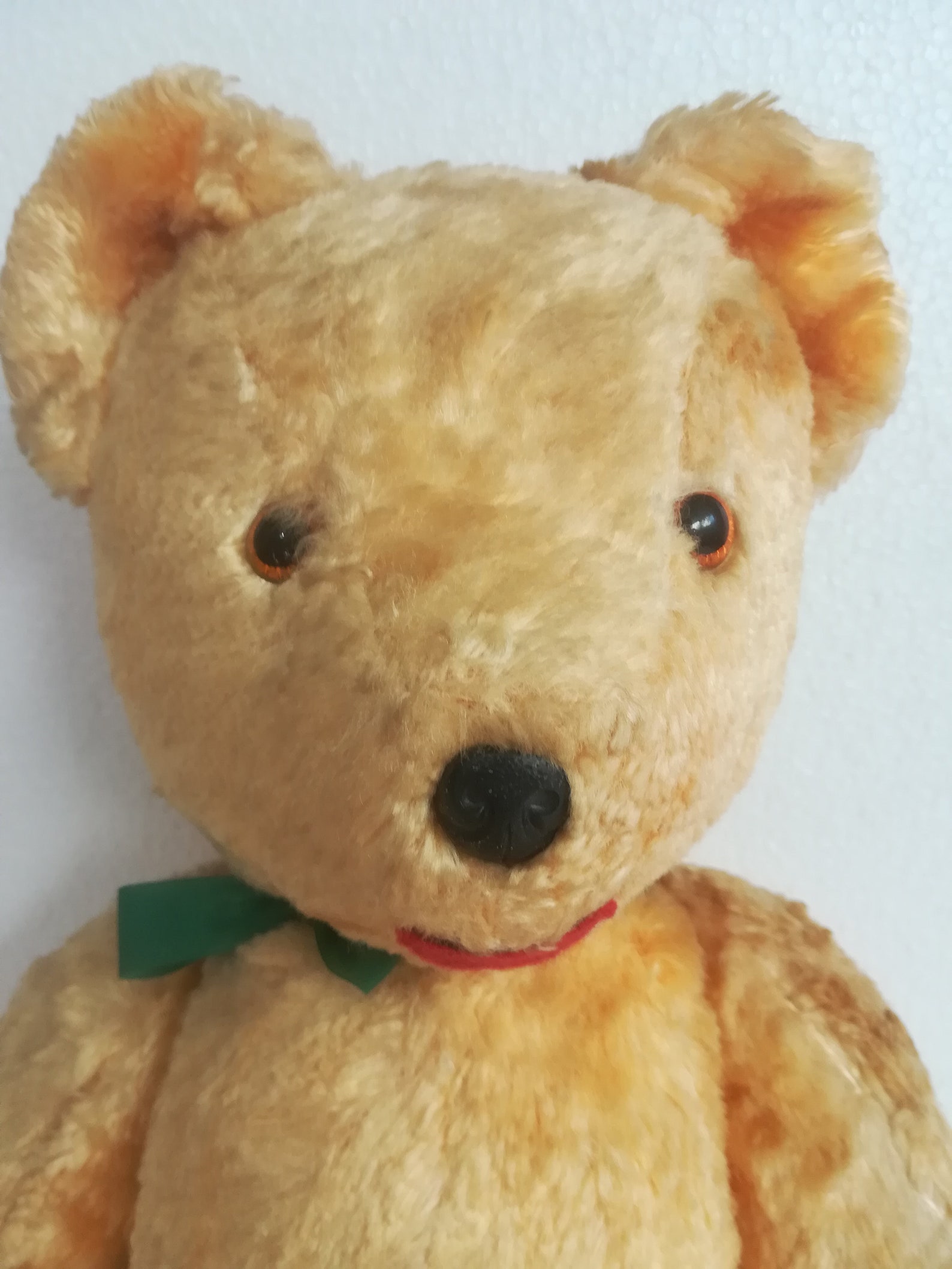 Vintage European Teddy Bear / Yellow Teddy Bear / Fully Jointed / 1960s ...