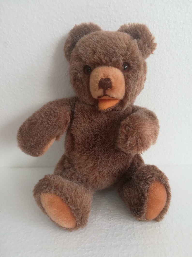 Vintage Hermann Teddy Bear With Open Mouth / West Germany / Brown ...