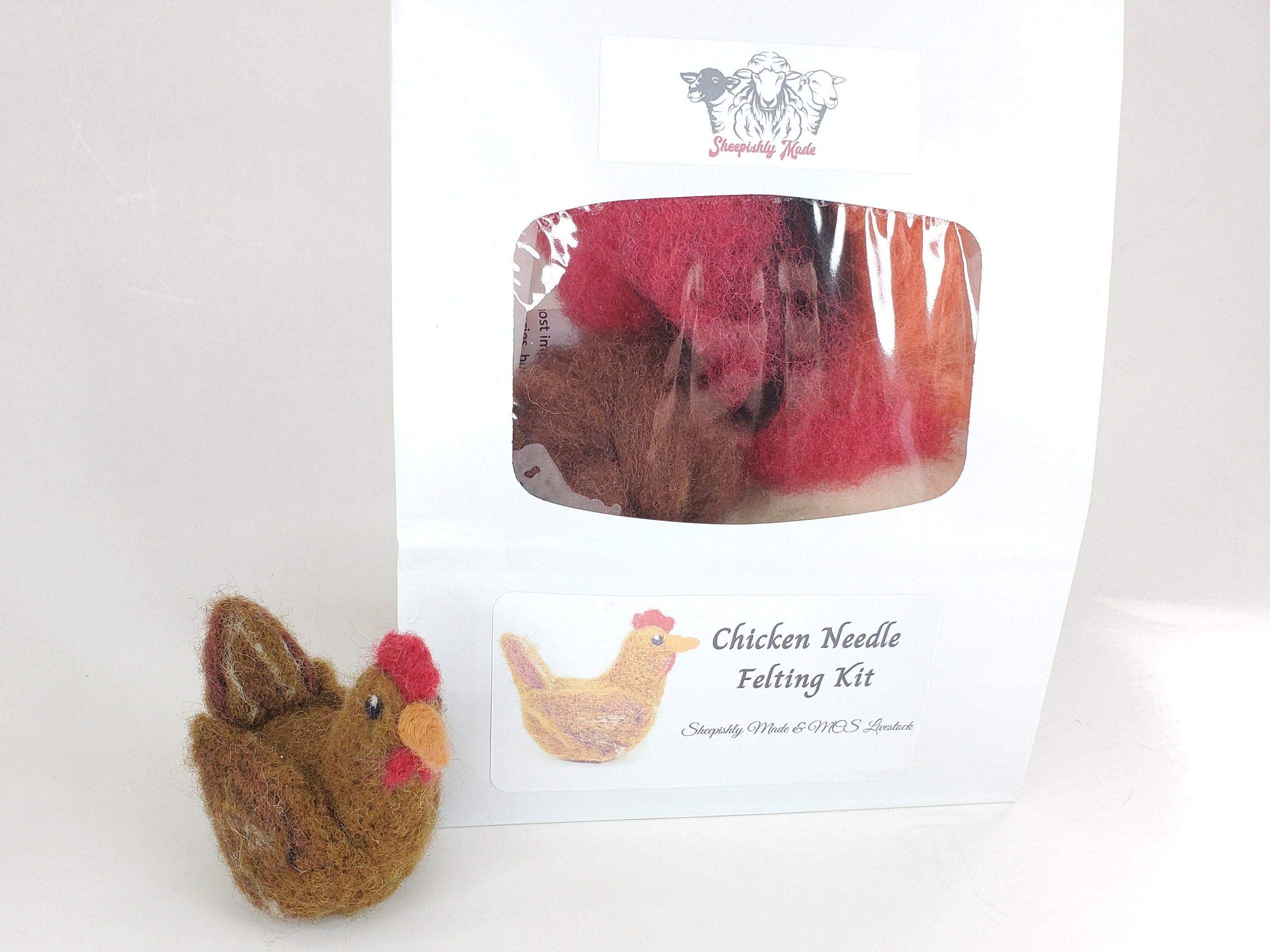 Chicken Needle Felting Kits Cute Chicken Spring Needle | Etsy