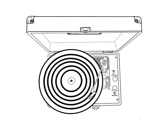 Victrola Coloring Page - Etsy