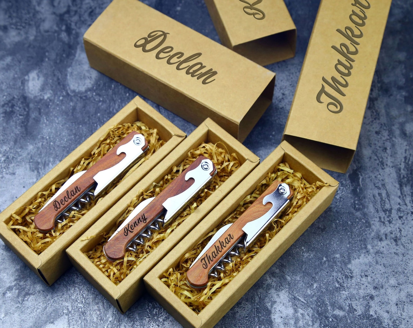 Personalized Wood Handle Corkscrew Opener Custom Red Wine - Etsy