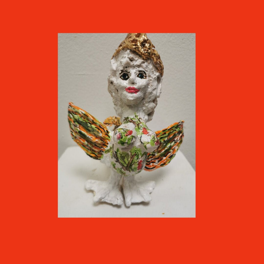 Fantasy Bird-woman Statue III Decorative Art Deco Bird Figurine for ...