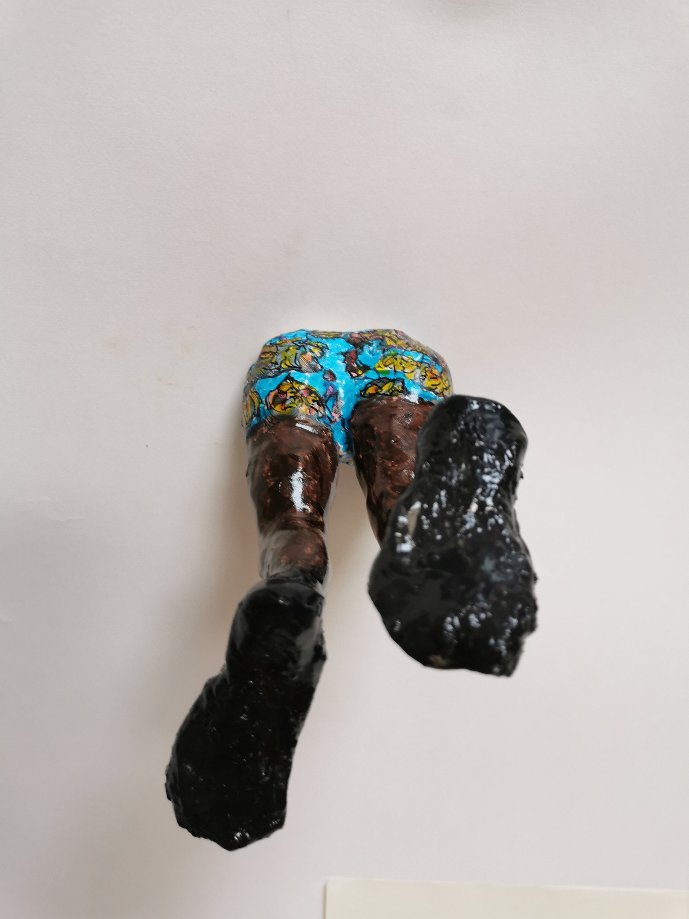 Wall Swimmer , Elegant Swimmer Sculpture, Ceramic Athletic Figure ...