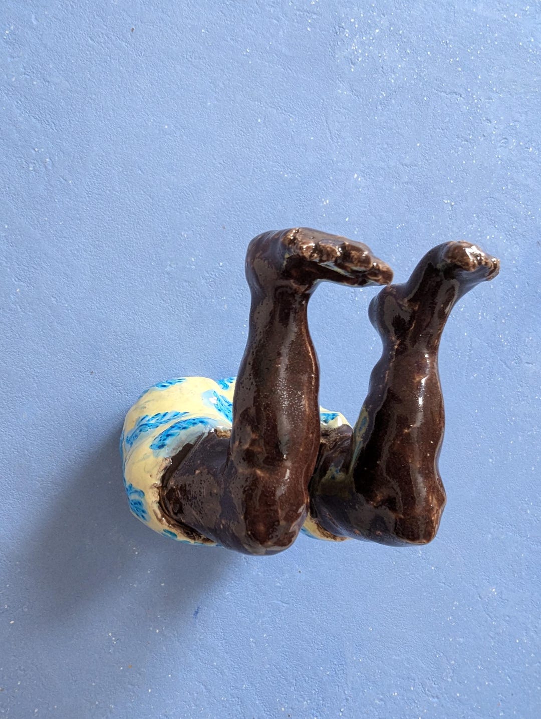 Wall Swimmer, Elegant Swimmer Sculpture, Ceramic Athletic Figure ...