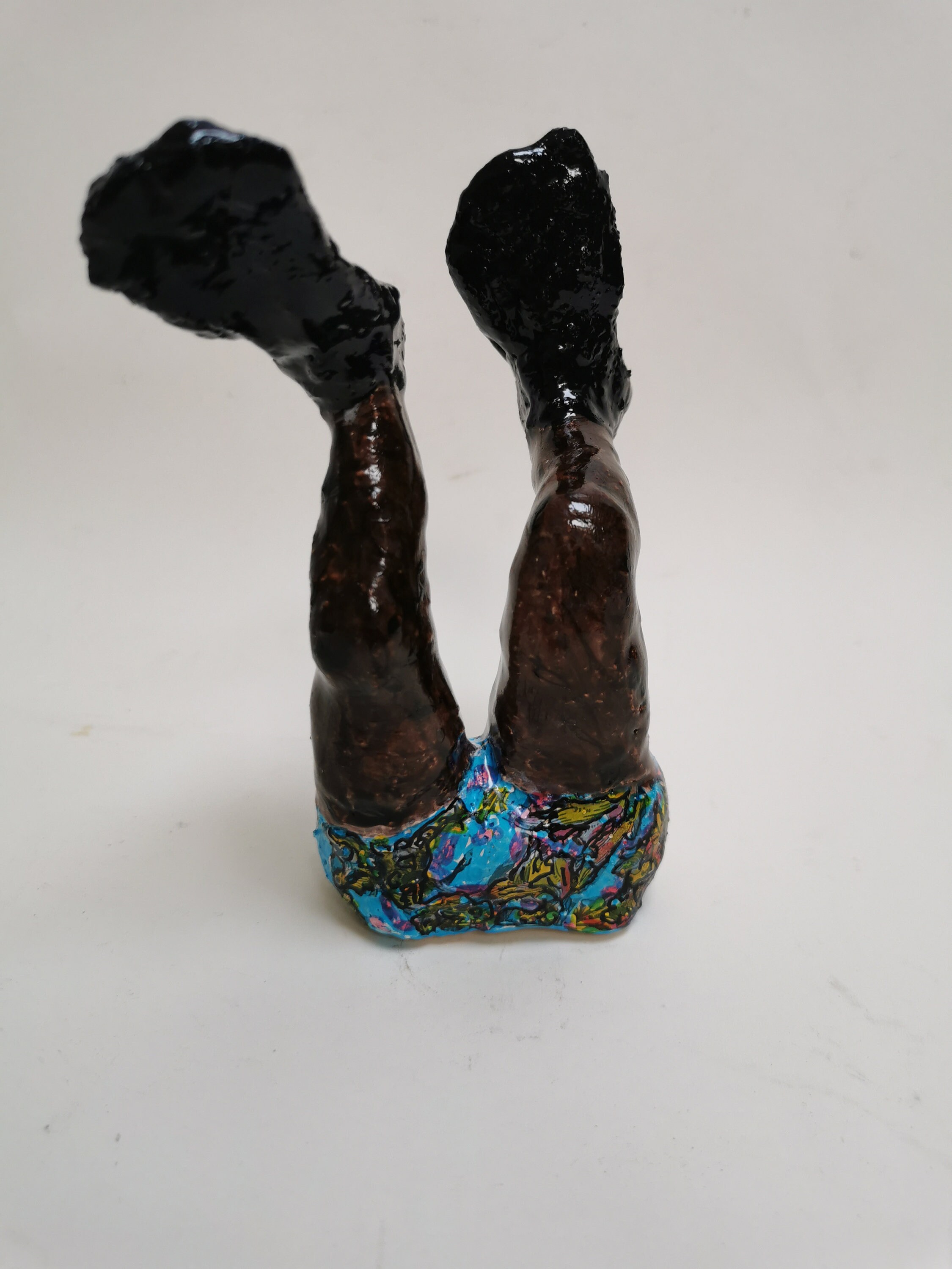 Wall Swimmer , Elegant Swimmer Sculpture, Ceramic Athletic Figure ...