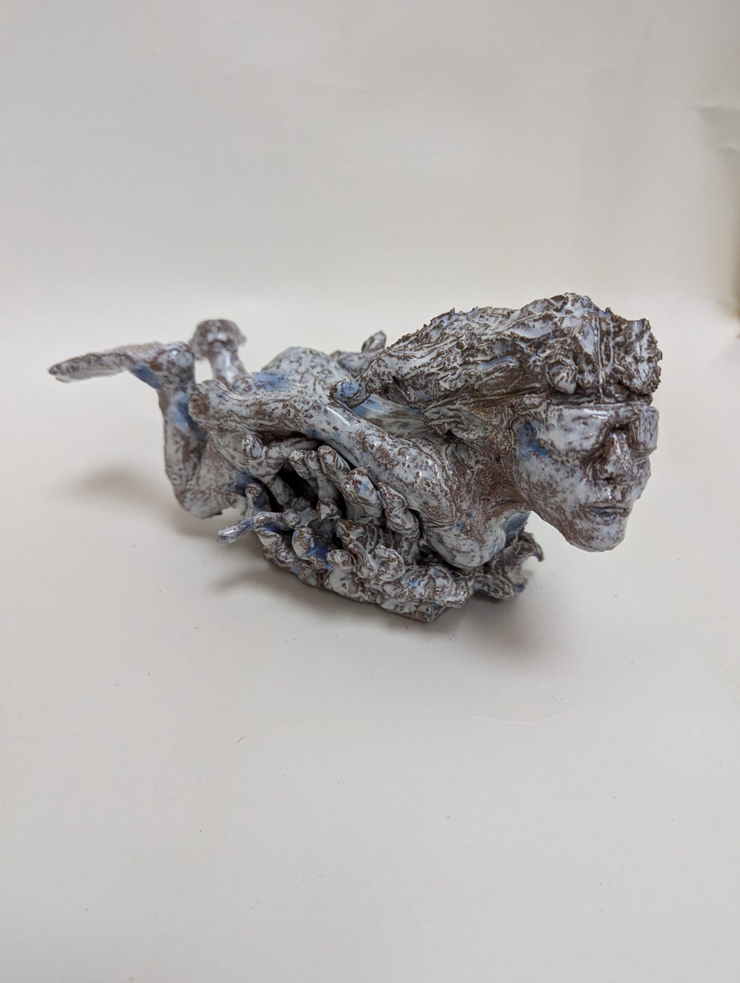 Elegant Ceramic Swimmer Sculpture - Poolside Decoration, Polychrome ...