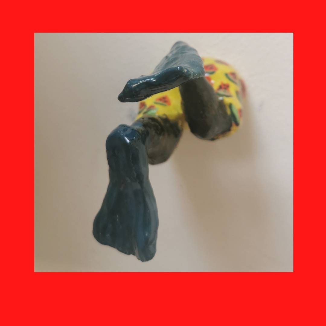 Wall Swimmer Elegant Swimmer Sculpture, Ceramic Athletic Figure ...