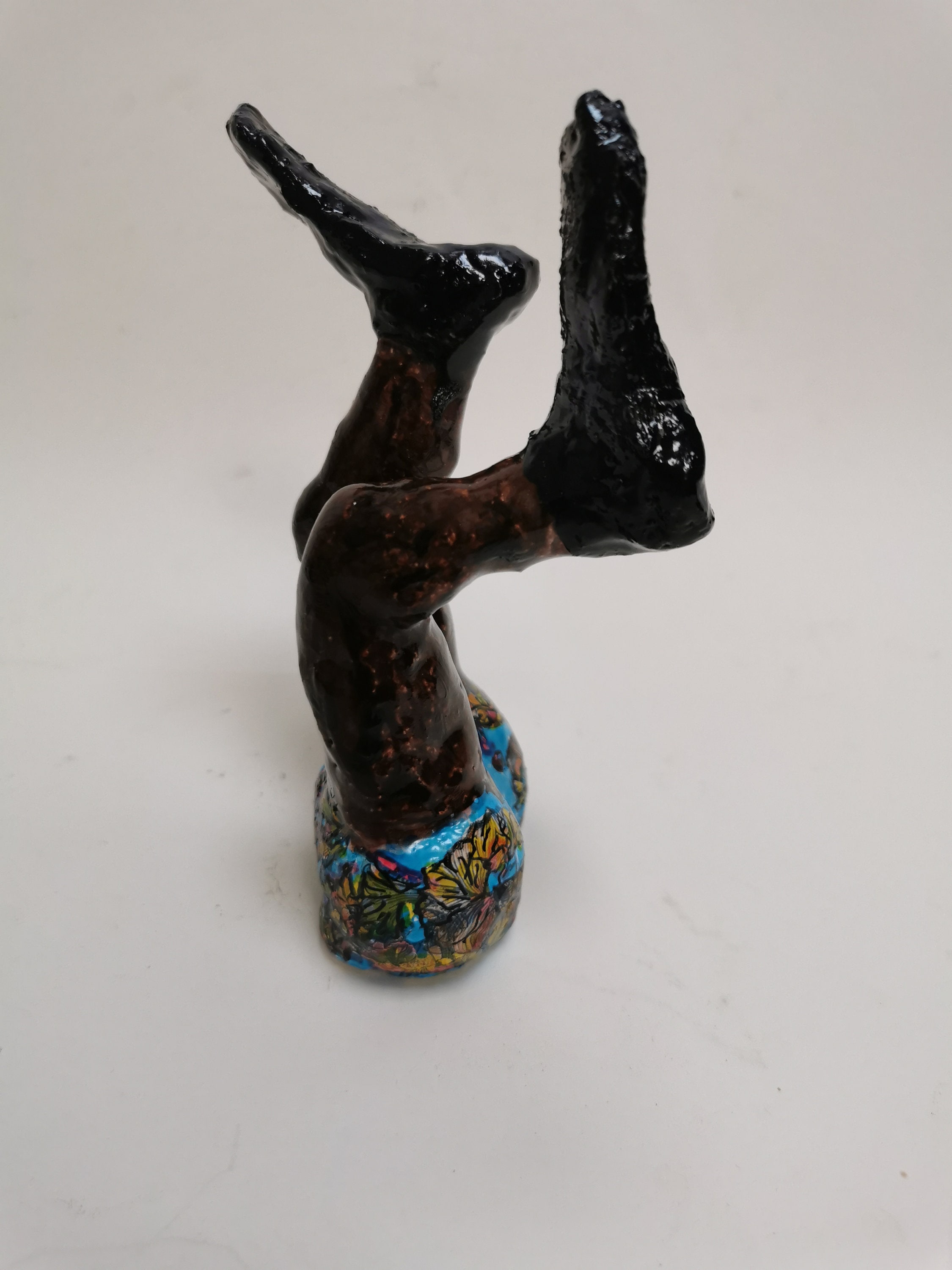 Wall Swimmer , Elegant Swimmer Sculpture, Ceramic Athletic Figure ...