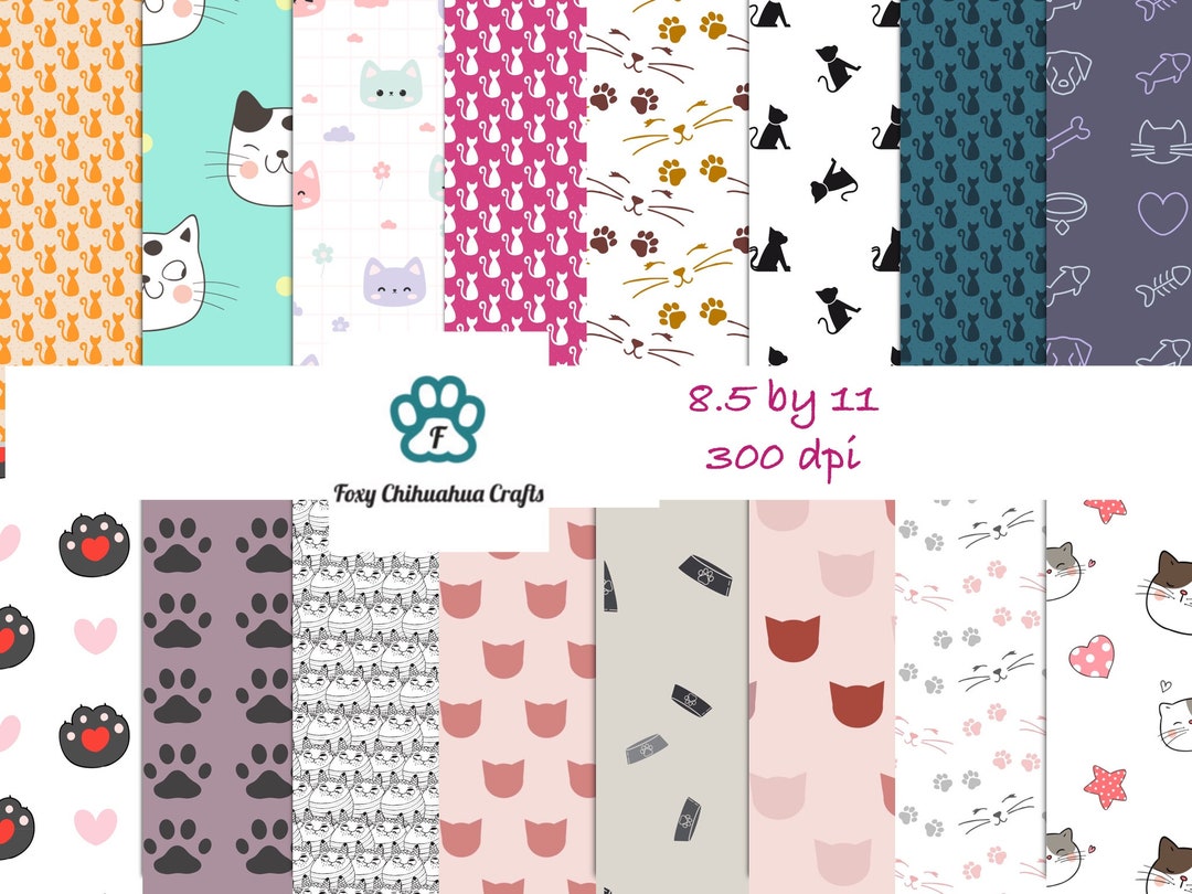 Digital Paper - Cats - Etsy