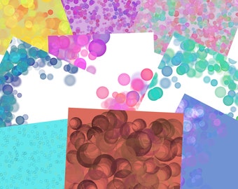 Bubbles Digital Paper Pack 14 Printable Backgrounds Scrapbook Paper ...