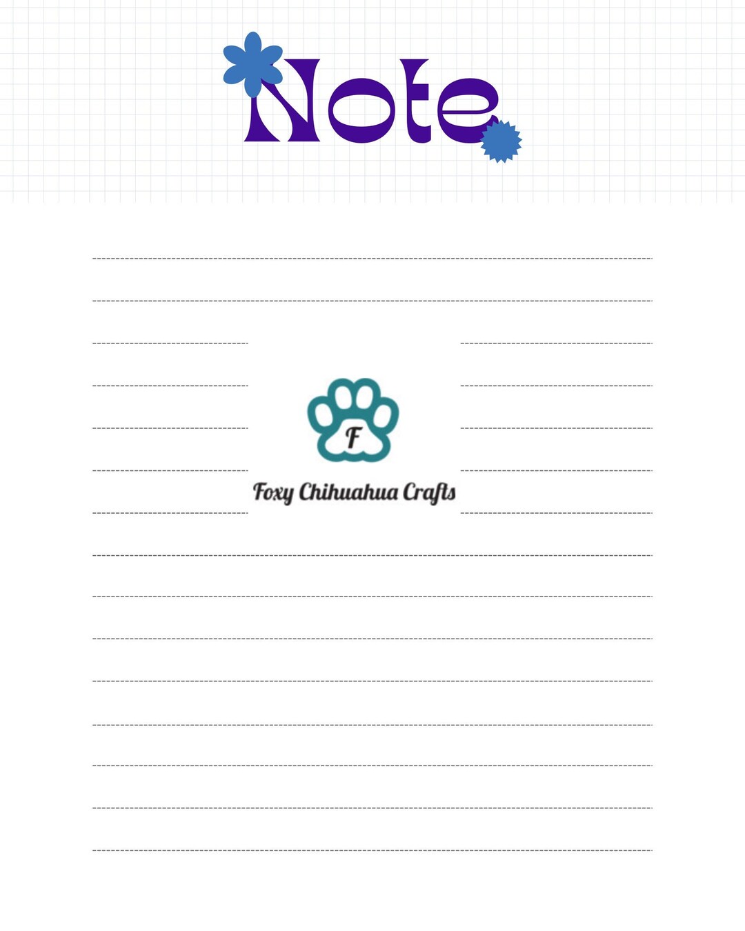 Note List- Printable Download - Etsy
