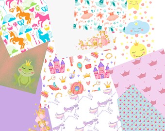 Princess Digital Paper Princess Background Princess - Etsy