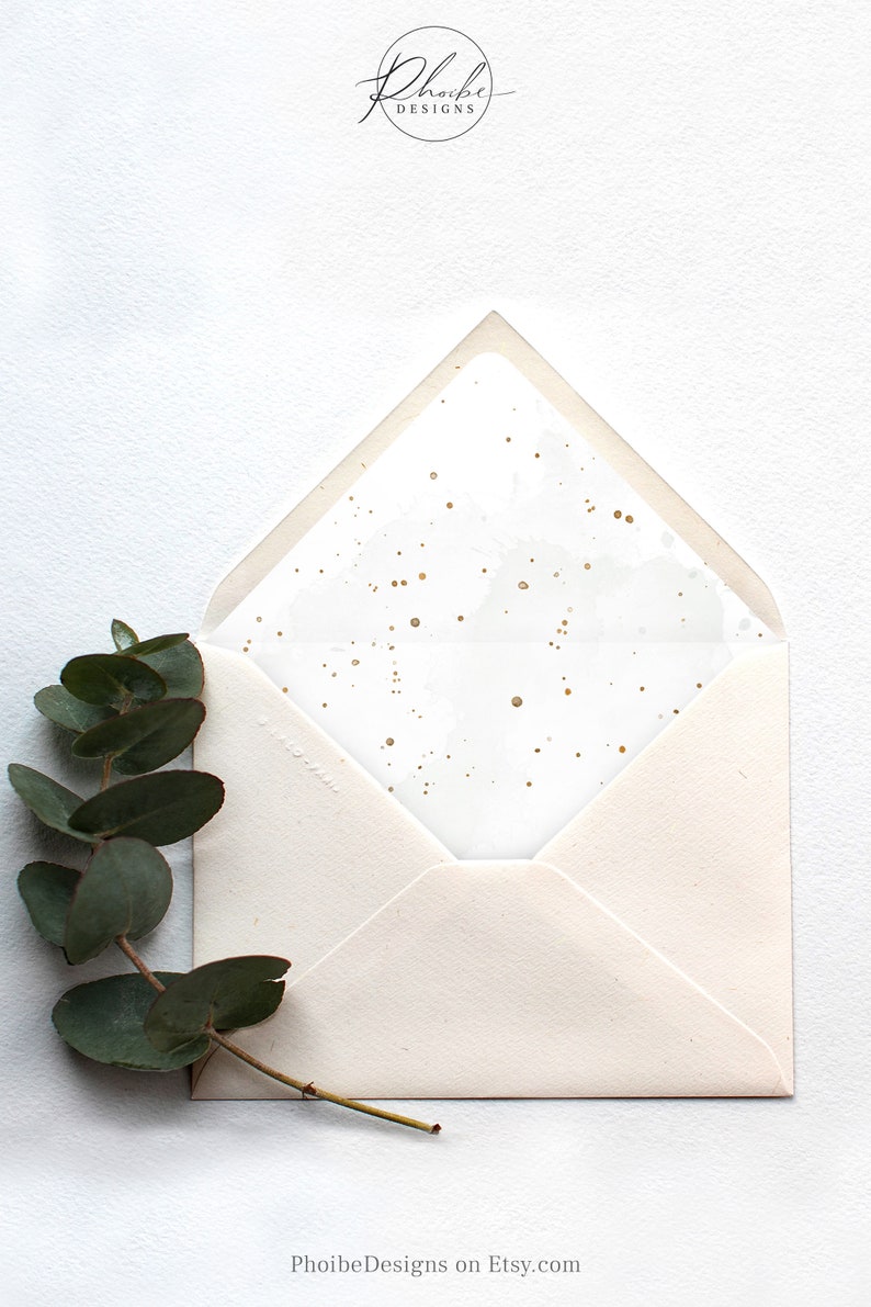 Printable Gold Envelope Liner Sizes: A7 A1 C6 Euro & Square - Etsy