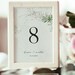 Table Number Sign Template, Editable & Printable Wedding Table Sign ...