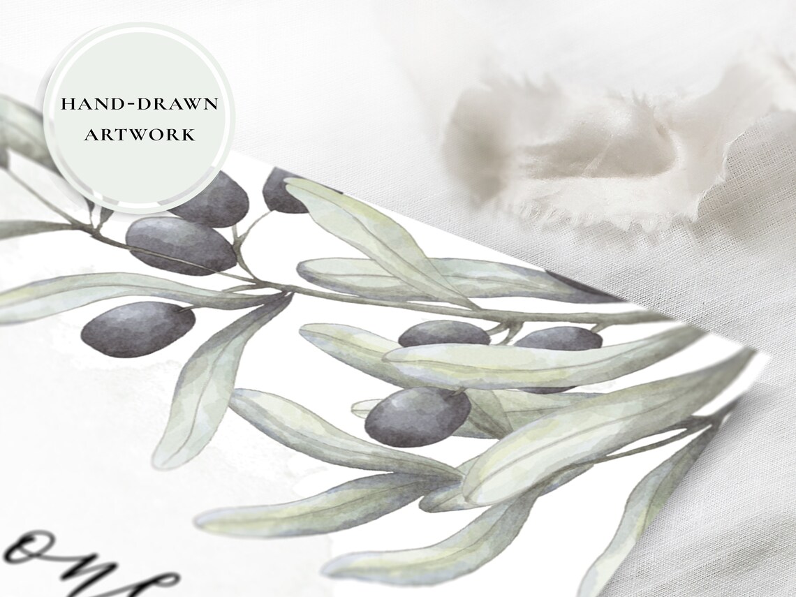 Olive Printable Personalized Wedding Custom Sign Watercolor | Etsy