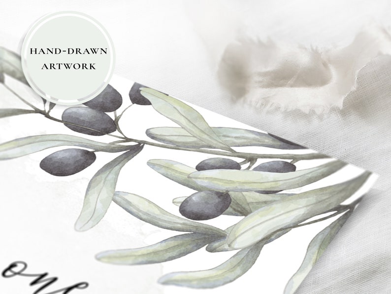 Olive Printable Personalized Wedding Custom Sign Watercolor | Etsy