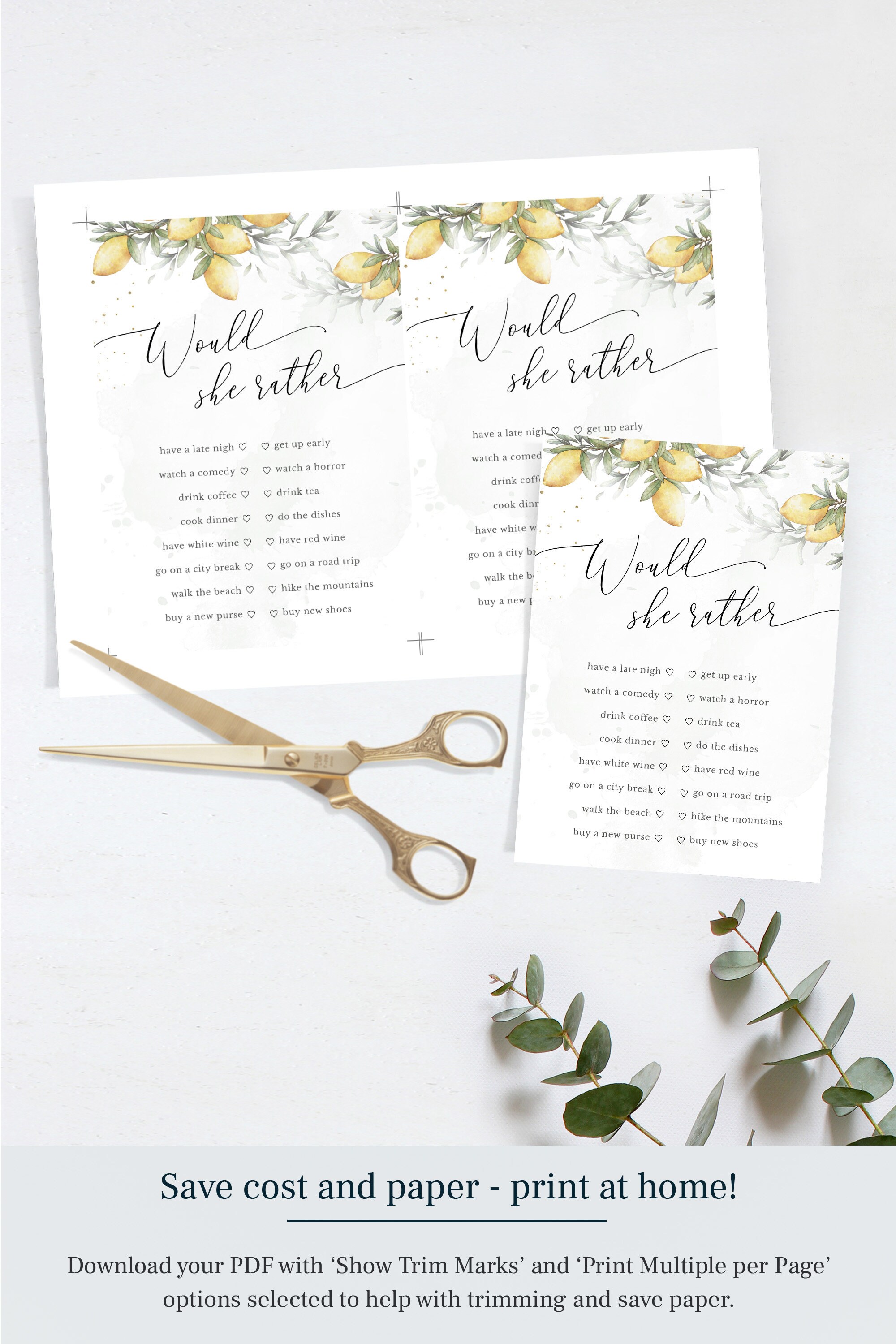 Lemon Bridal Shower Games Printable Hen Party Game Templates - Etsy UK