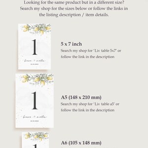 Lemon Table Number Sign Template, Editable & Printable Wedding Table ...