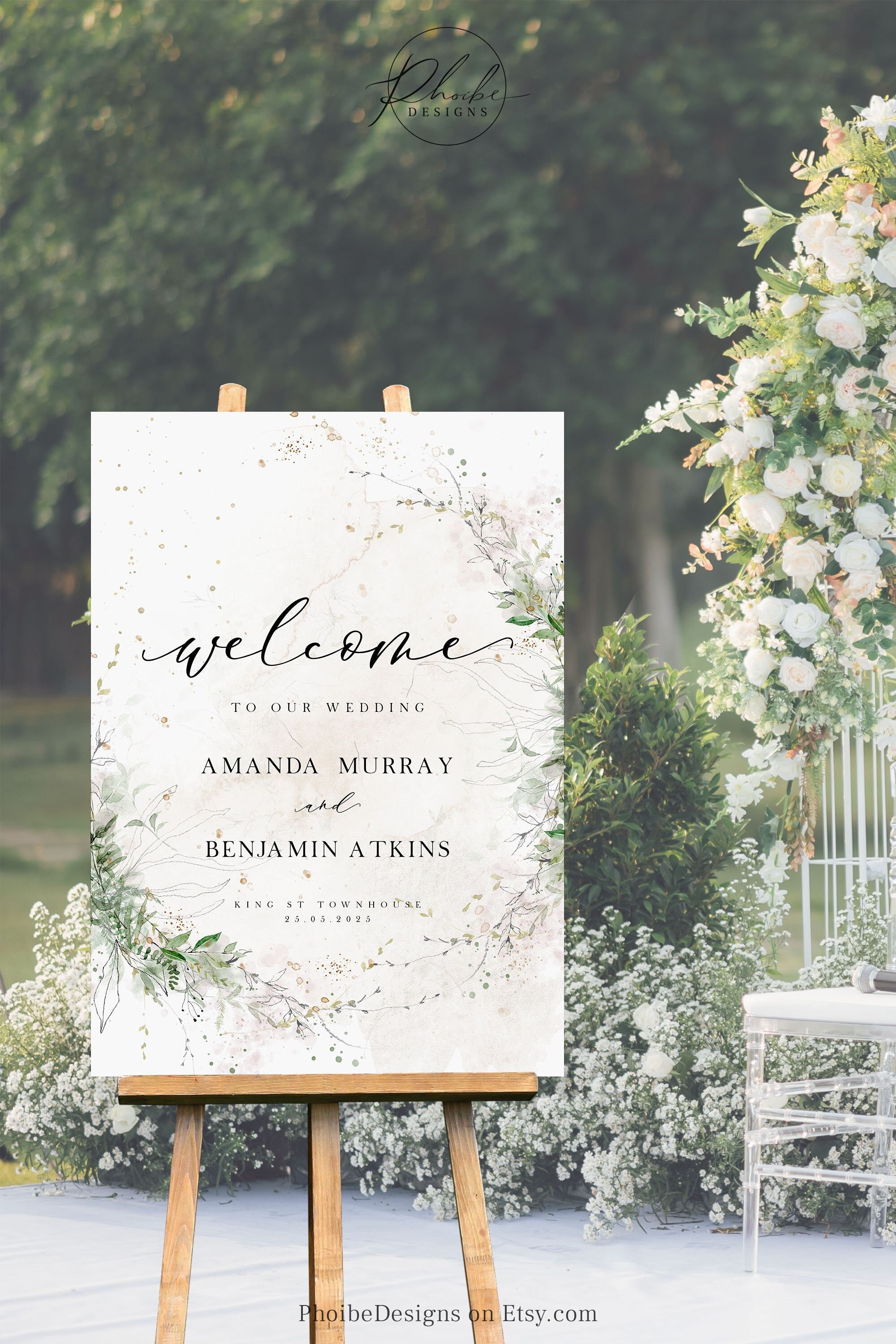 Large Wedding Welcome Sign Printable Wedding Poster Welcome - Etsy