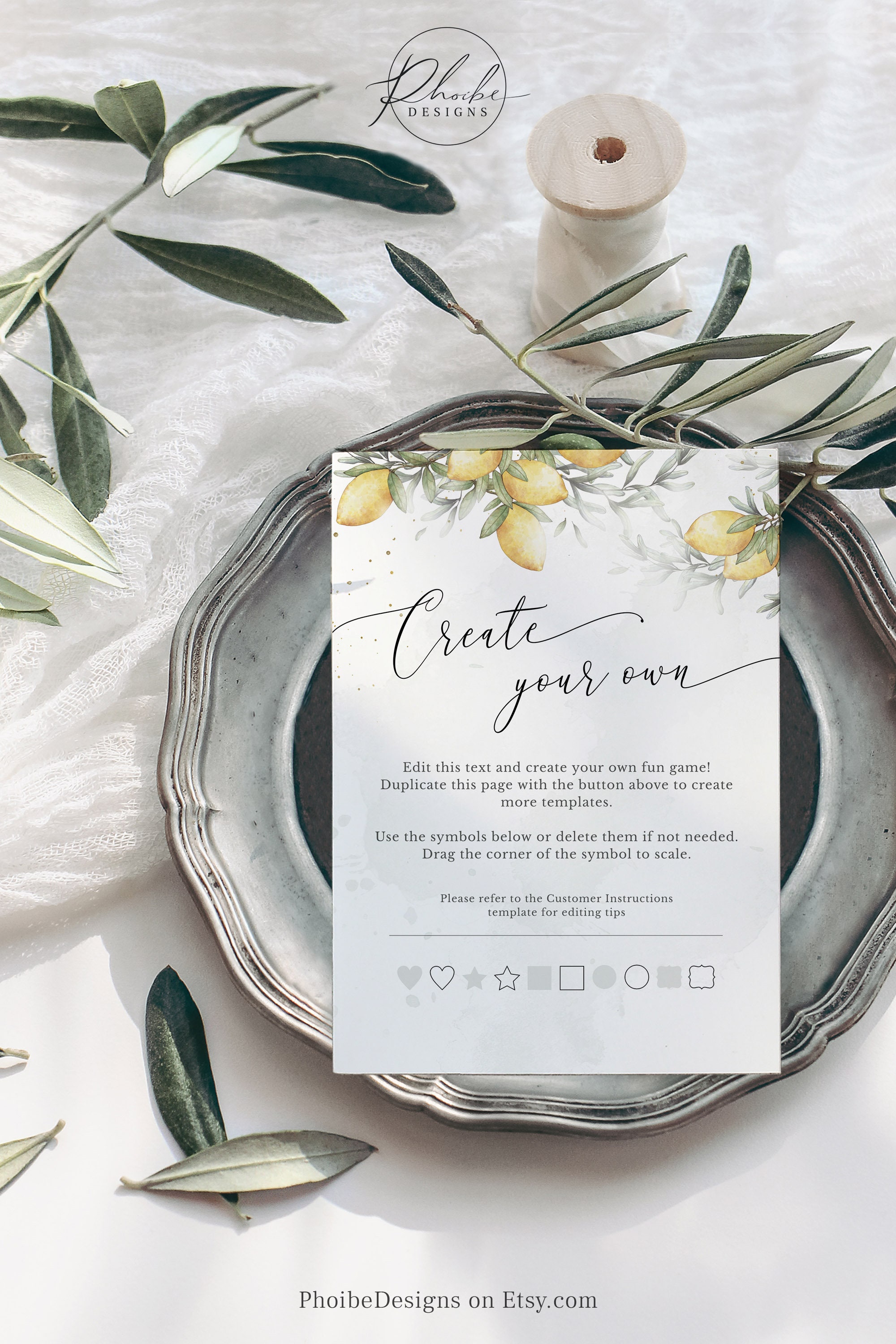 Lemon Bridal Shower Games Printable Hen Party Game Templates - Etsy UK