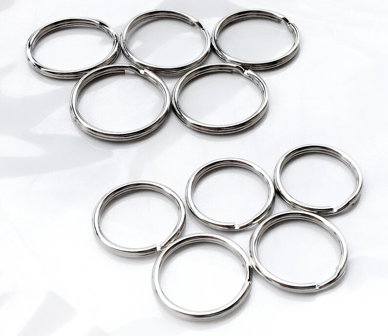 20mm Split Rings Stainless Steel Key Rings 1 2mm Wire Etsy