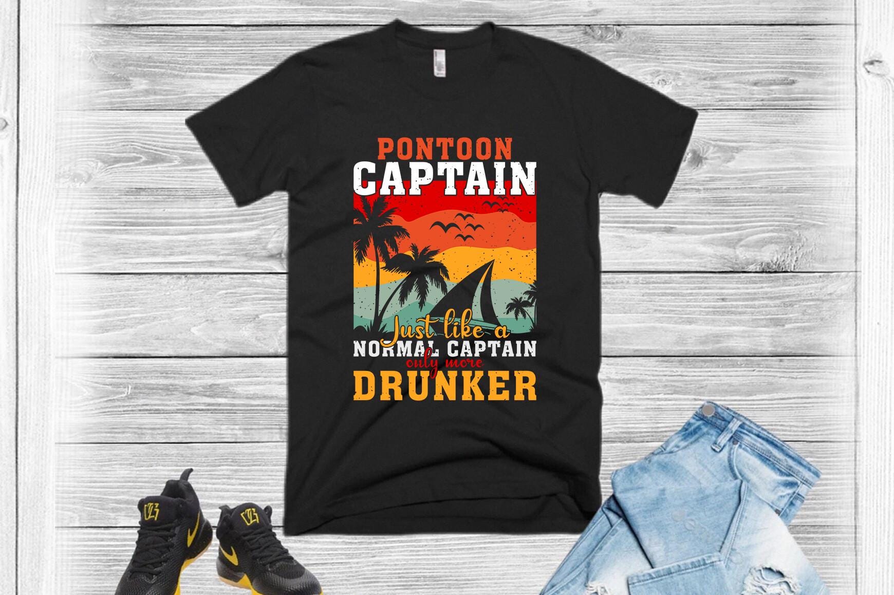 Pontoon Captain - Funny Pontoon Boat Pontooning Party Boat - Etsy