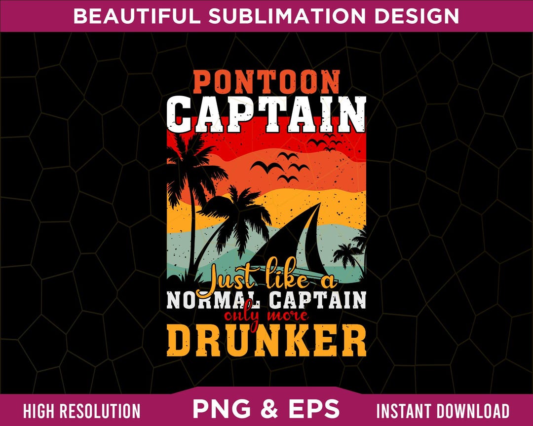 Pontoon Captain - Funny Pontoon Boat Pontooning Party Boat - Etsy