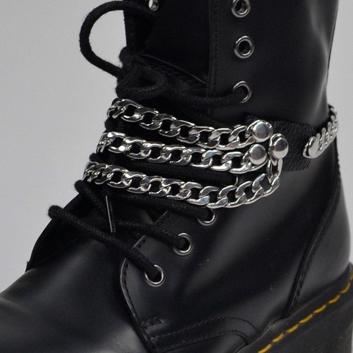 Pair Stainless Steel Boot Straps Chain Punk Gothic Biker - Etsy