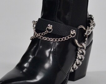 Handmade Leather and Stainless Steel Boot Harnesses Punk | Etsy