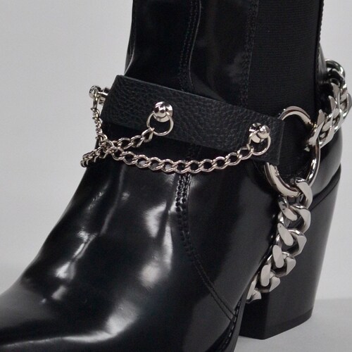 Handmade Leather and Stainless Steel Boot Harnesses Punk - Etsy
