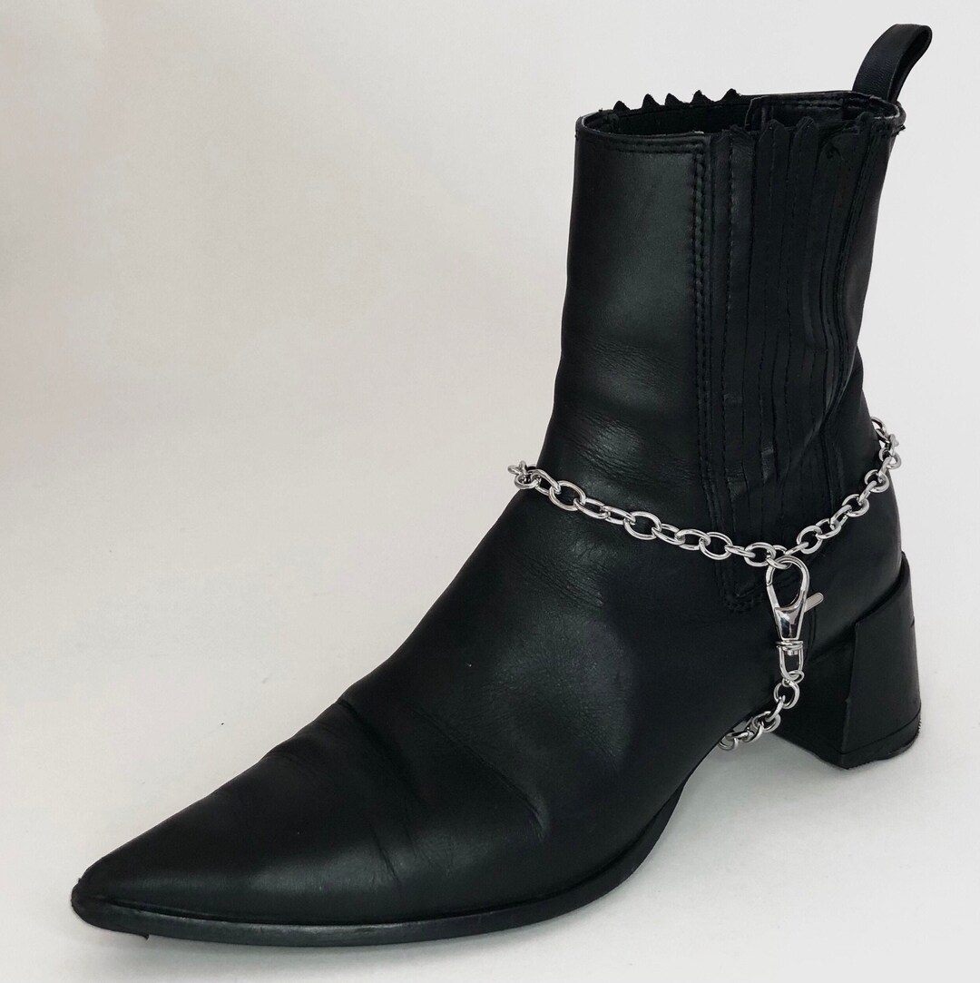 Handmade Clip on Shoe Chain Stainless Steel Boot Harness Small Chain ...
