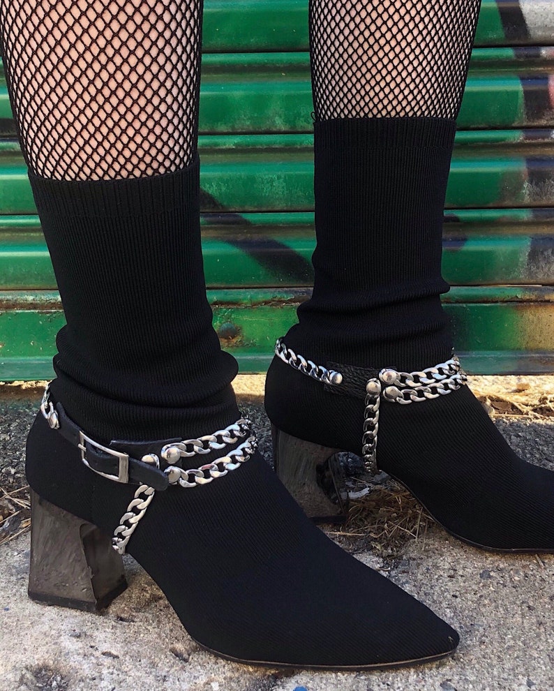 Handmade Leather and Stainless Steel Boot Harnesses Punk | Etsy