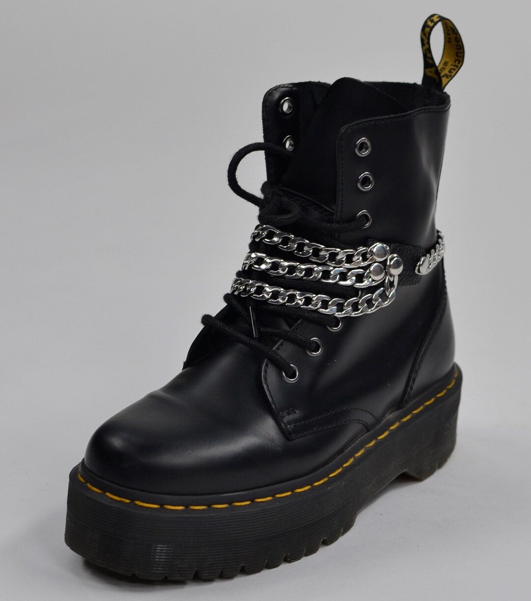 Handmade Leather and Stainless Steel Boot Harnesses Punk Gothic Triple ...