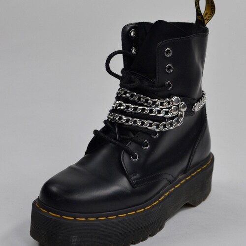 Pair Stainless Steel Boot Straps Chain Punk Gothic Biker - Etsy