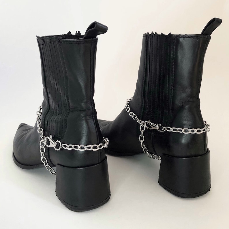 Handmade Clip on Shoe Chain Stainless Steel Boot Harness - Etsy