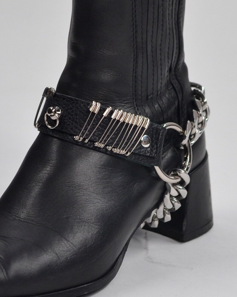 Handmade Leather and Stainless Steel Boot Harnesses Punk | Etsy