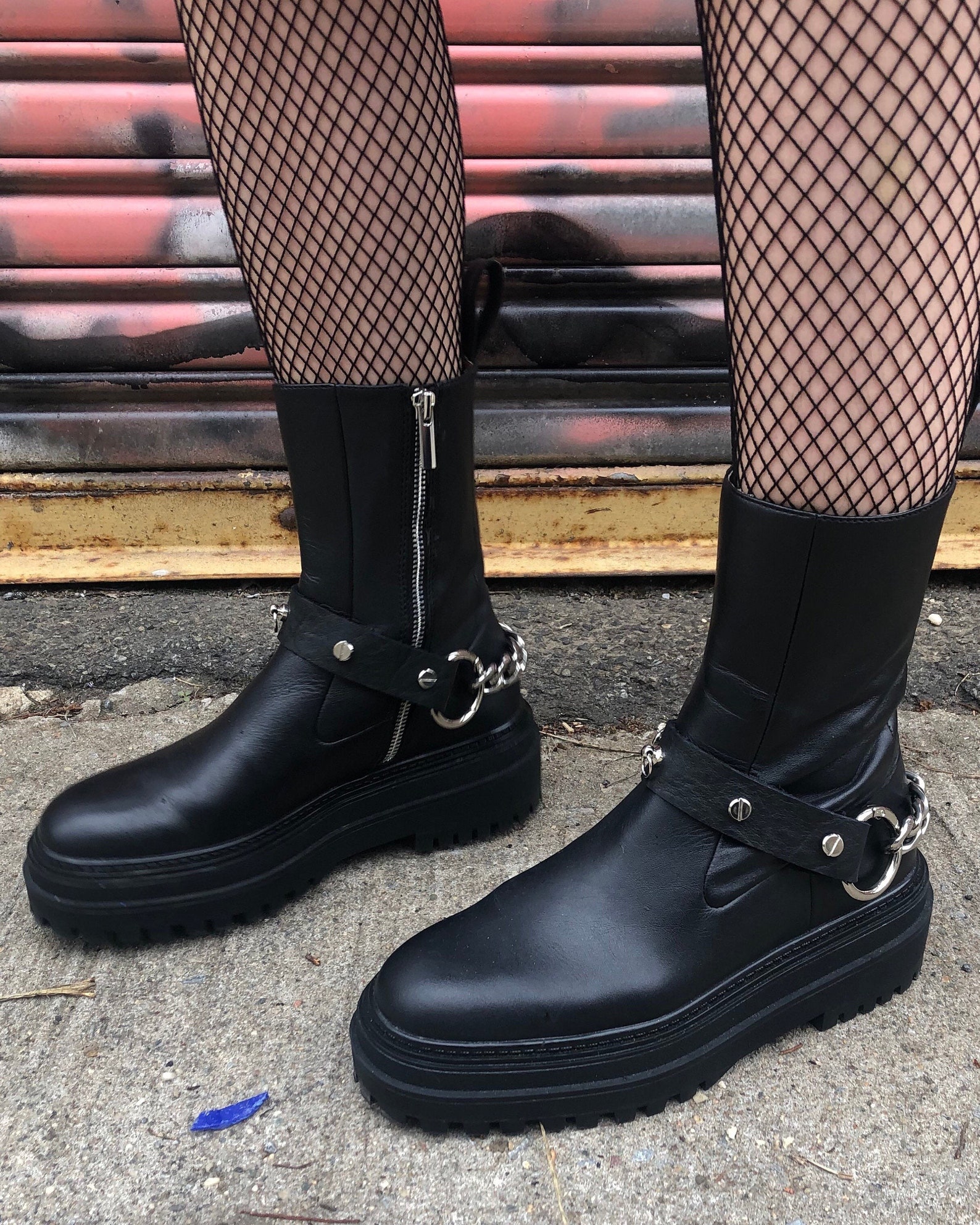 Handmade Leather and Stainless Steel Boot Harnesses Punk | Etsy