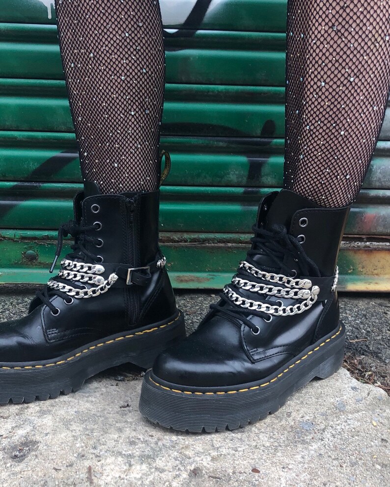 Handmade Leather and Stainless Steel Boot Harnesses Punk | Etsy