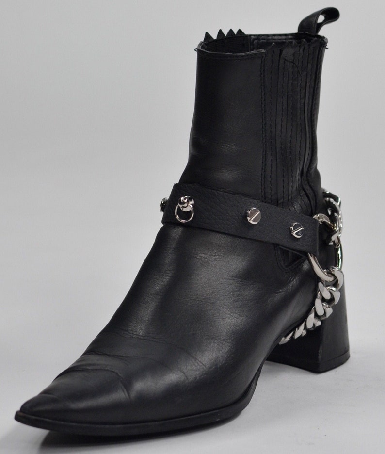 Handmade Leather and Stainless Steel Boot Harnesses Punk - Etsy