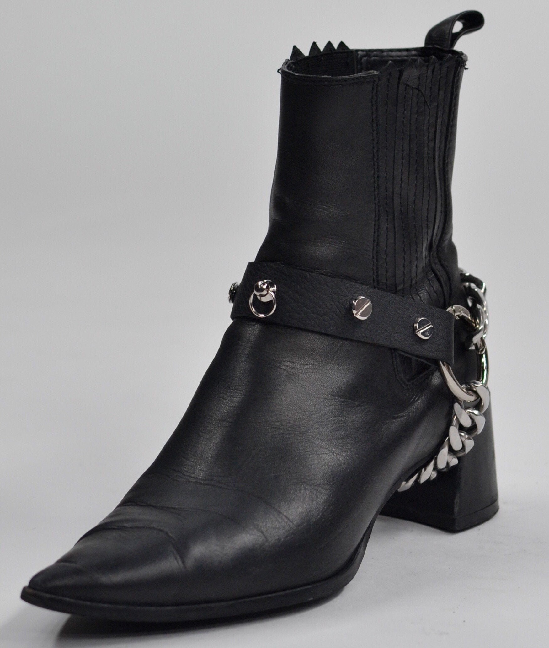 Handmade Leather and Stainless Steel Boot Harnesses Punk | Etsy