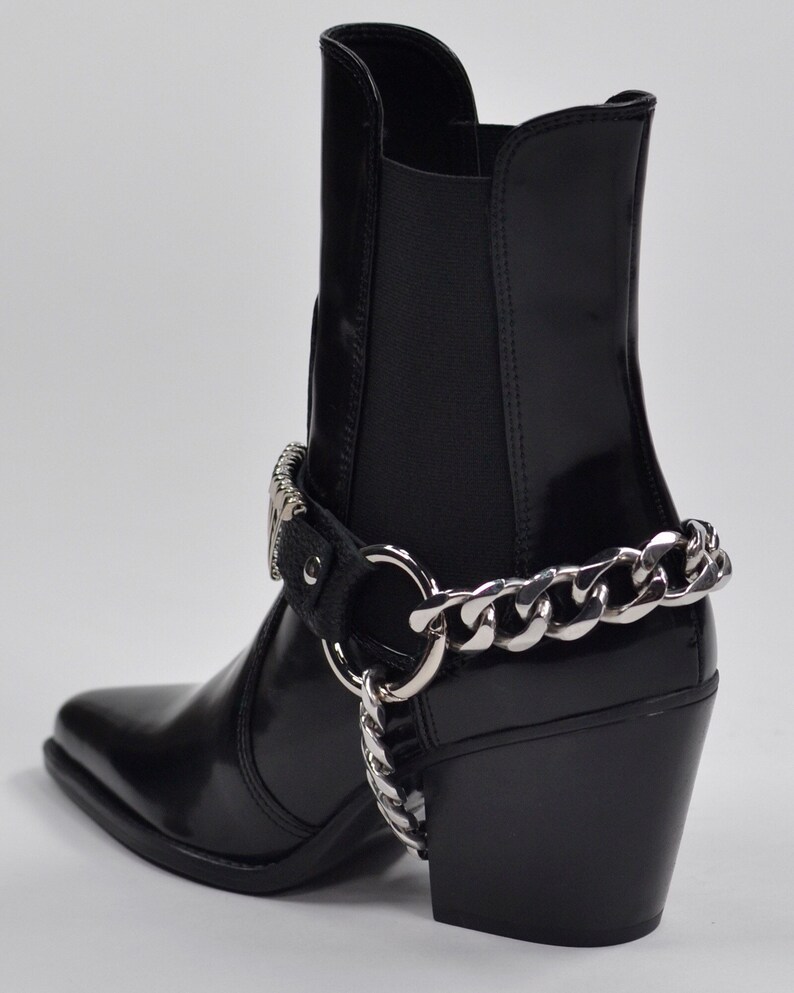 Handmade Leather and Stainless Steel Boot Harnesses Punk | Etsy